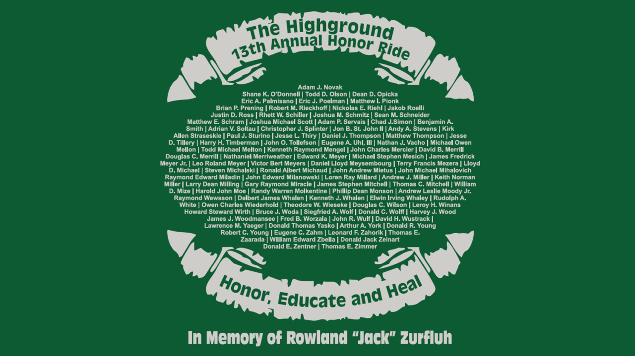 Memorials for Honor Ride and Ride to Remember | The Highground Honor Ride